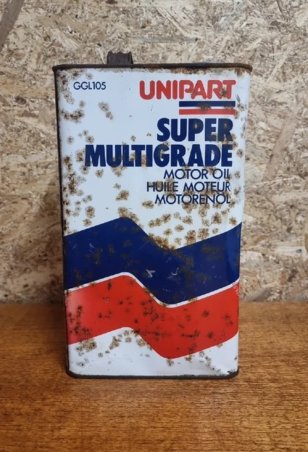 VINTAGE UNIPART SUPER Multigrade 1 Gallon Motor Oil Can Tin £19.95 ...
