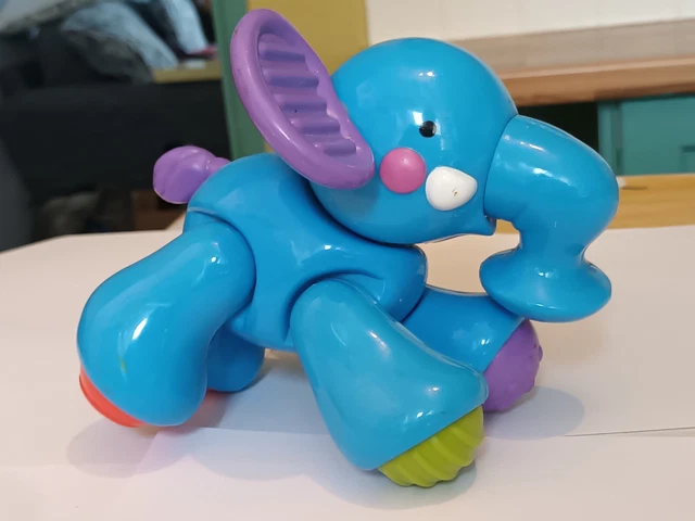 FISHER PRICE CLICKETY-CLACK Animal Blue Elephant Interactive Toy £2.50 ...