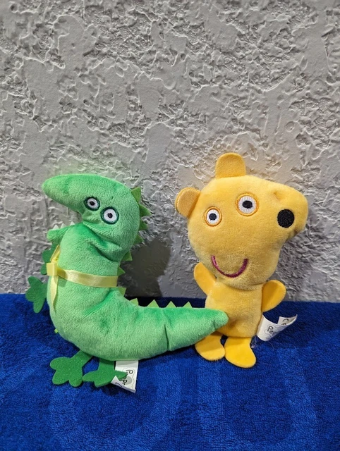 PEPPA PIG TEDDY bear George's dinosaur small flat plush toys from tea ...
