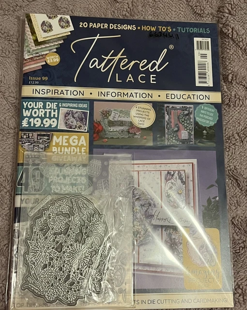 BRAND NEW TATTERED Lace Magazine Issue 99 With Embossing Folder, Die ...