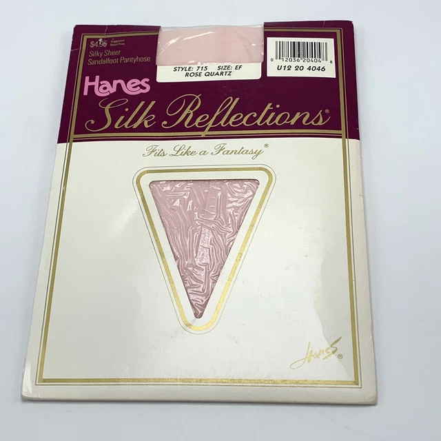 Vtg 90s 1 Pair Hanes Silky Sheer Sandalfoot Pantyhose Size Ef Rose Quartz 794 Picclick