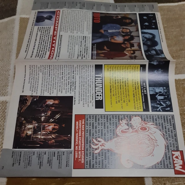 A3 LARGE THIN LIZZY PHIL LYNOTT SCOTT GORHAM TOTO POSTER RAW MAGAZINE £ ...