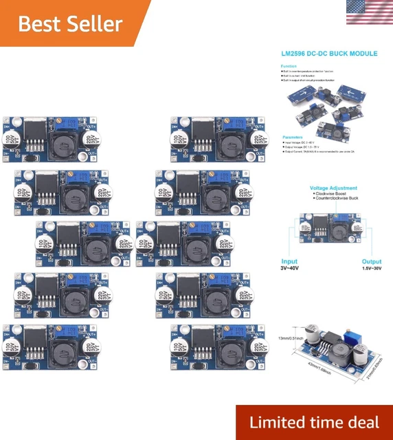 10X LM2596 STEP Down Module, 3A Output, Input 3.2V-35V, Efficient Power ...