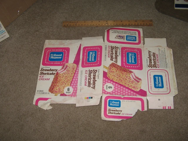 ICE CREAM GOOD Humor 1960s Strawberry Shortcake bar box 4 £19.46 ...