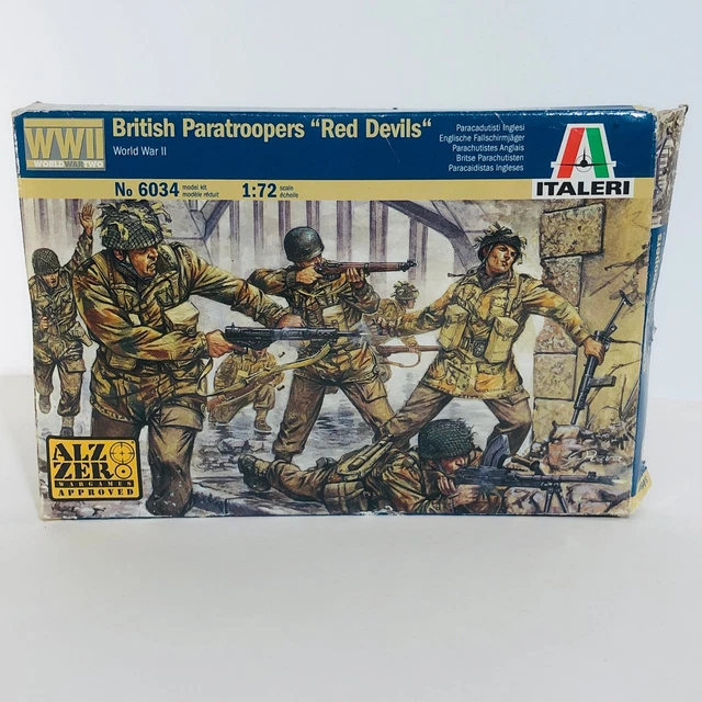 ITALERI 6034 BRITISH Paratroopers Red Devils WWII 1:72 Scale 50 Figures ...