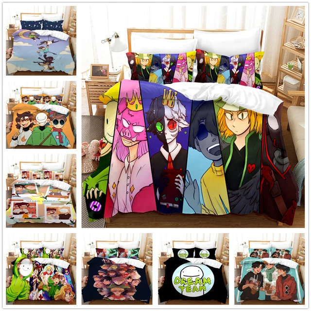 DREAM SMP 3D Cartoon Printed Bedding Set 2/3PCS Duvet Cover ...
