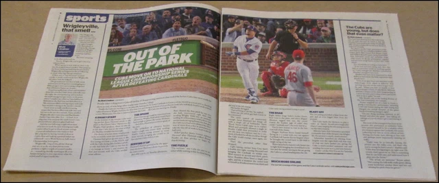 10/14/2015 RED EYE Newspaper Chicago Cubs Win NLDS Kyle Schwarber # ...