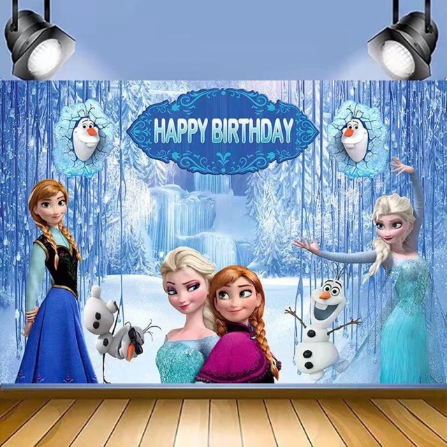 FROZEN BACKDROP BANNER Happy Birthday Frozen Photo Background Props ...