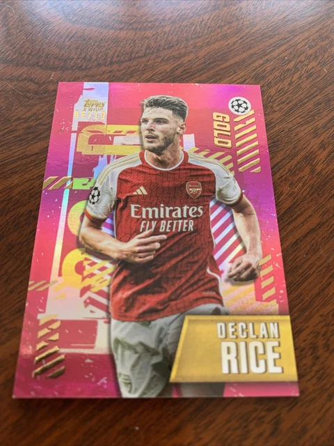 2023-24 TOPPS GOLD UEFA Arsenal FC Declan Rice Parallel 6/10 Pink 🔥 EUR ...