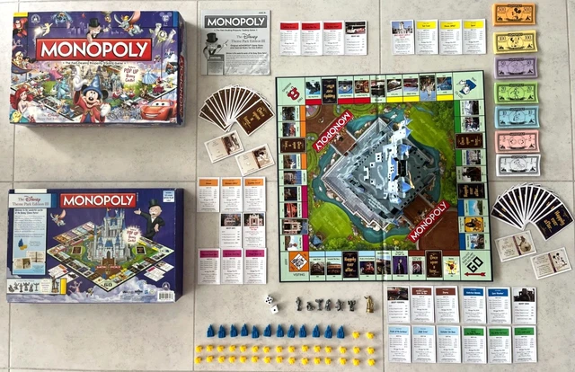 RARE MONOPOLY - The Disney Theme Park Edition 3- board game with Pop up ...