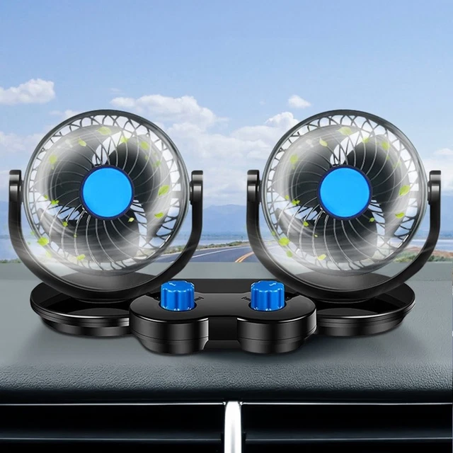 CAR DUAL FOR Head Fan 360 Degree Rotate Air Conditioner Ventilation ...