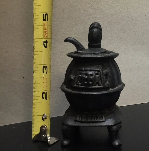 VINTAGE MINIATURE CAST Iron Pot Belly Stove Black $30.00 - PicClick