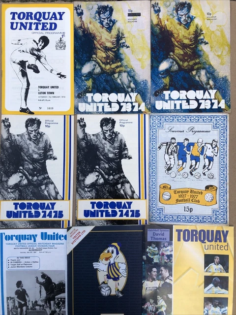 COLLECTION OF TORQUAY United Football Programmes £4.06 - PicClick UK