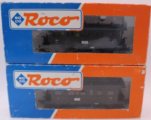 2 ROCO GERMAN Db 4-Wheel 3Rd Class Coaches - Ho Scale - Boxed £12.99 ...