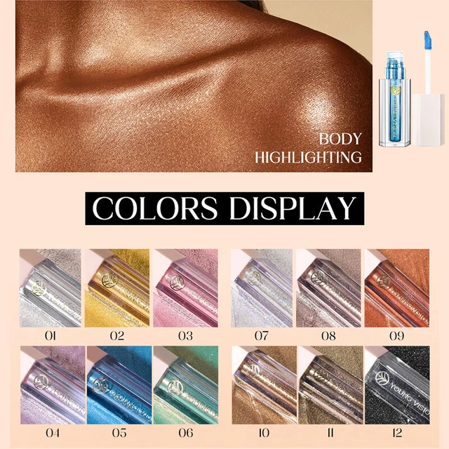 FARD À PAUPIÈRES Nacré 12 Couleurs Eyeliner Liquide Ombre À Paupières ...