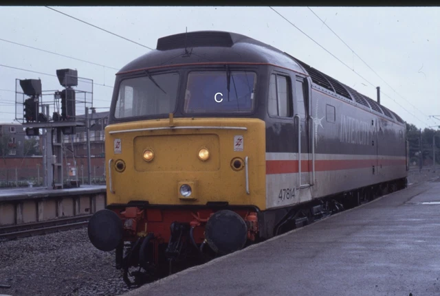 35MM SLIDE BRITISH Railway Br Diesel Class 47 - 47814 At York 07/07 ...