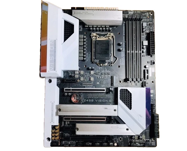 GIGABYTE Z490 VISION G LGA 1200 ATX Motherboard DDR4 BIOS updated Used ...