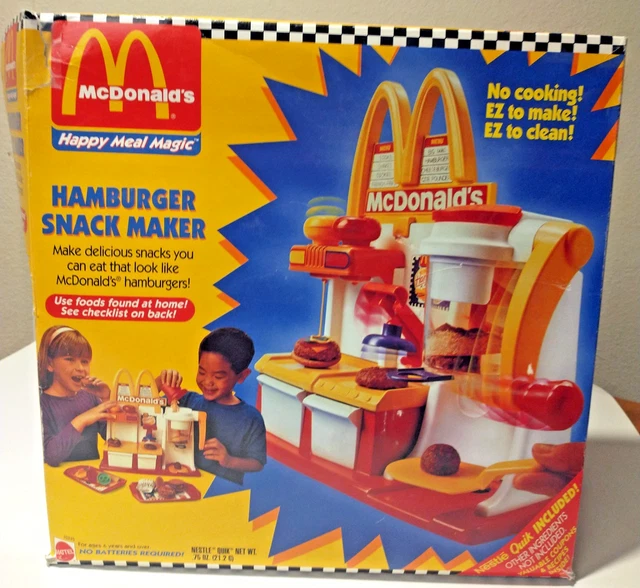 VTG 1993 MCDONALD Happy Meal Magic Pack Hamburger Snack Maker Playset ...