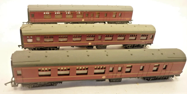 3 X 00 gauge BR Mk1 CORRIDOR COACHES - MAROON - MAINLINE LIMA, f £18.00 ...