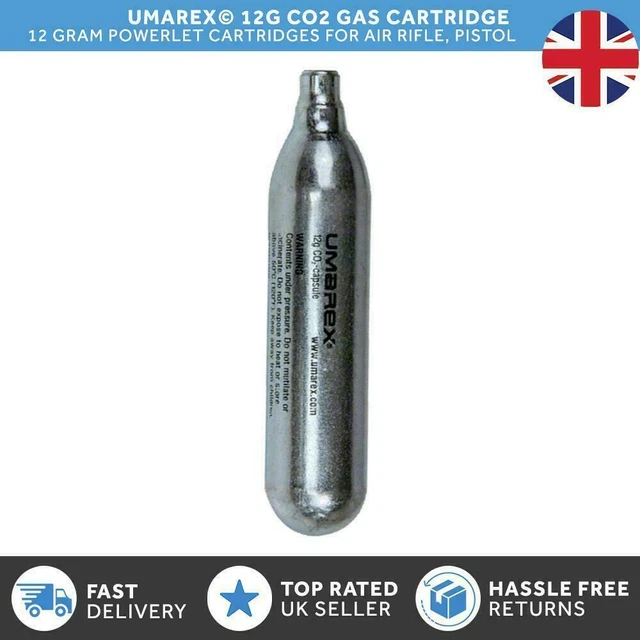 UMAREX 12G CO2 Gas Capsule Cartridge | Air Rifle Pistol Gun Powerlet ...