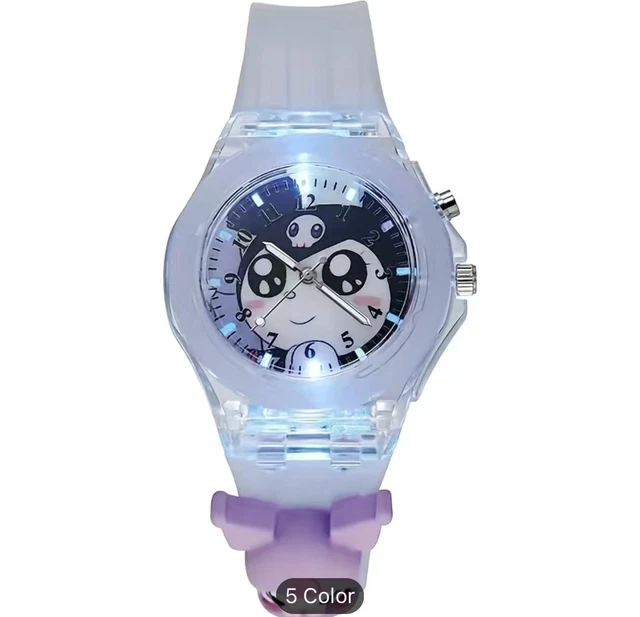 KUROMI SANRIO KIDS Watch Purple LED Glow New Kawaii Silicone £10.93 ...