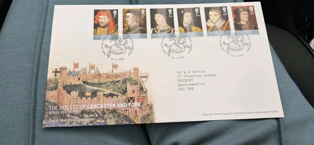 THE HOUSES OF Lancaster & York Royal Mail First Day Cover 2008 £1.13 ...