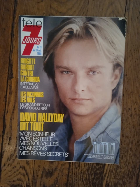MAGAZINE TÉLÉ 7 jours de 1990 - David Hallyday, Brigitte Bardot, Les Inconnus EUR 5,00 - PicClick FR