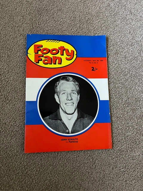 FOOTY FAN VFL MAGAZINE 1964 Footscray Bulldogs John Schulz AFL ...