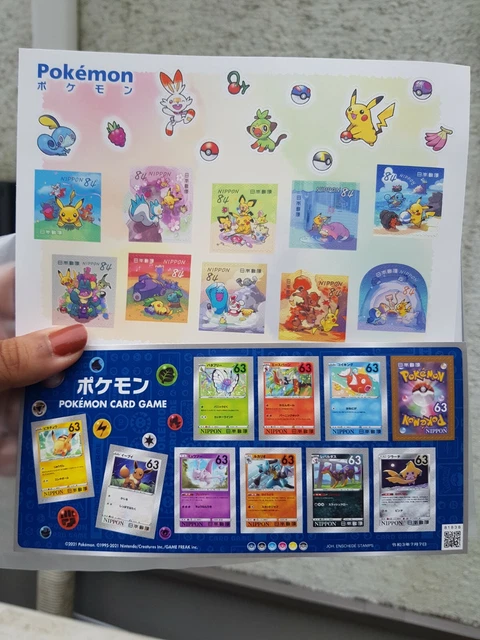 JAPAN POST POKEMON Card Design Stamp Sheet 2021 EUR 14,60 - PicClick DE