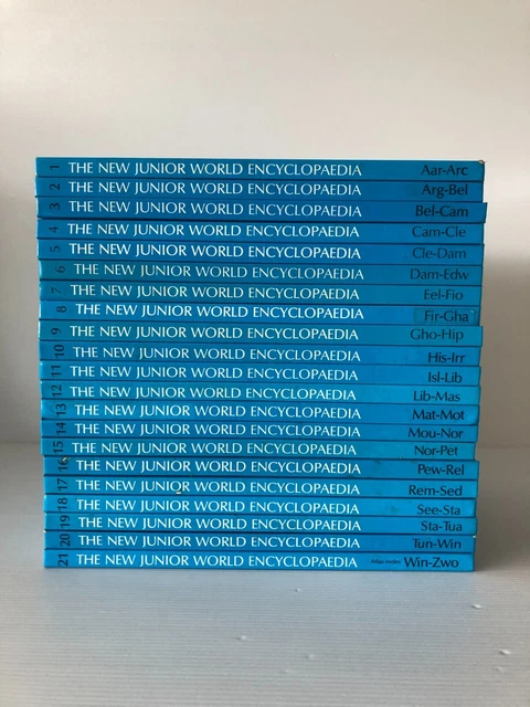 THE NEW JUNIOR World Encyclopedia 1977 Set 1-21 - Vintage Children's ...