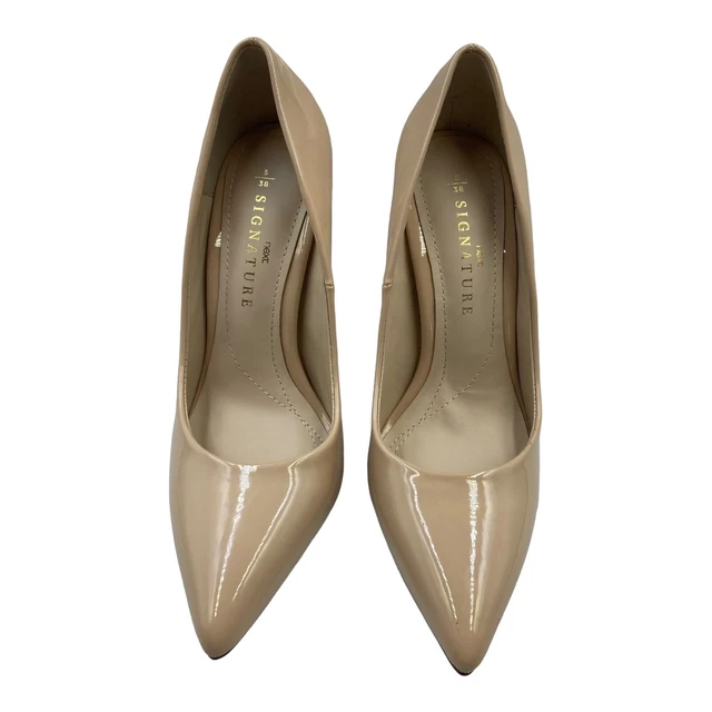 NEXT SIGNATURE UK 5 Eu 38 Womens Pink/Nude Patent Leather Court Heels ...