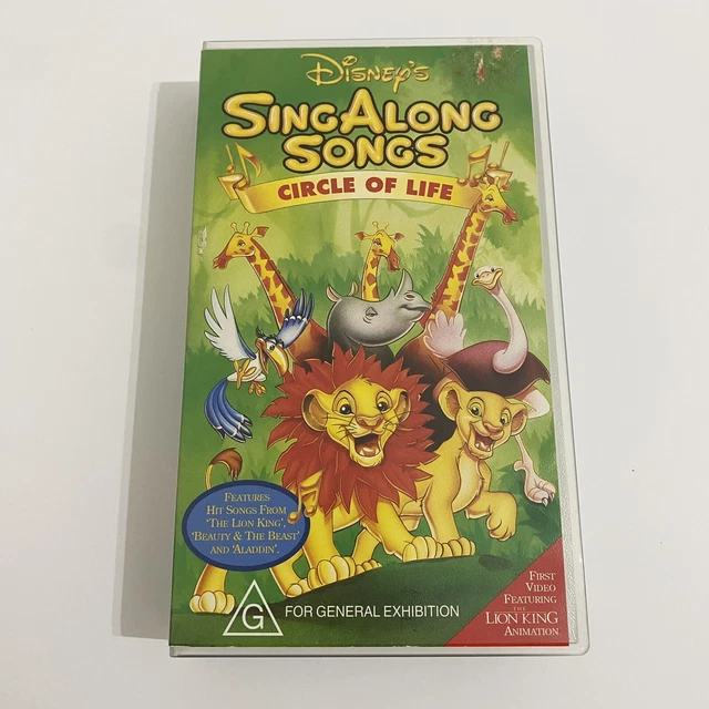 DISNEY SING-ALONG SONGS (VHS, 1994) Circle of Life Lion King The Little ...