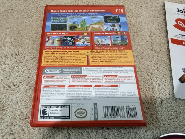 NEW SUPER MARIO Bros. Wii (Nintendo Wii, 2009) Complete W/ Manual CIB £ ...