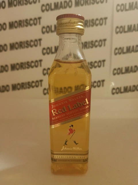 WHISKY JOHNNIE WALKER RED LABEL 5cl 40% plastic mignonette mini bottle ...