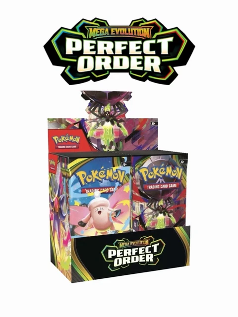PRE-SALE POKÉMON TCG: Mega Evolution - Perfect Order Booster Display ...