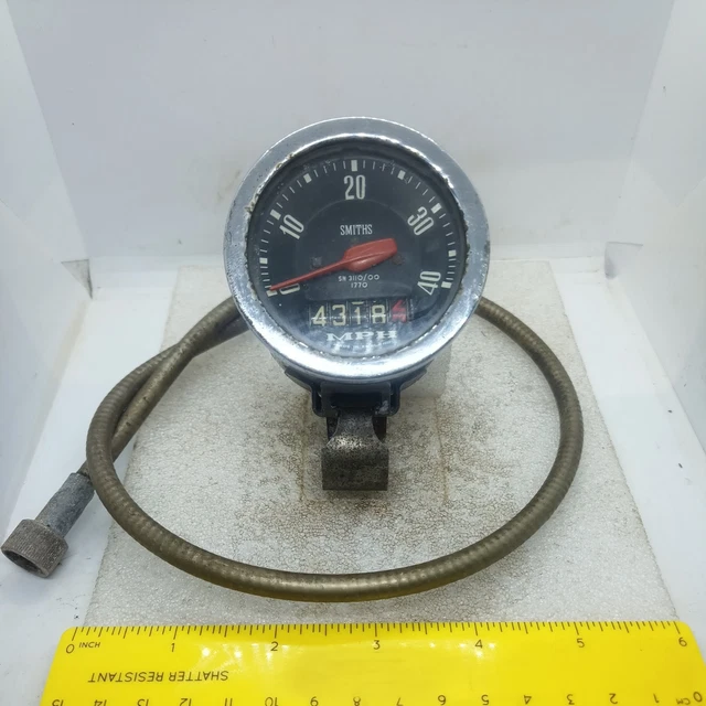 SMITHS SPEED SPEEDOMETER SN 3110 40 MPH Motorcycle Moped Cyclemaster ...
