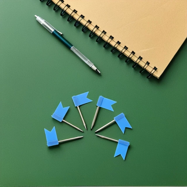 60 PCS FLAG Shape Positioning Pin Map Tacks Push Pins Bulletin Board ...