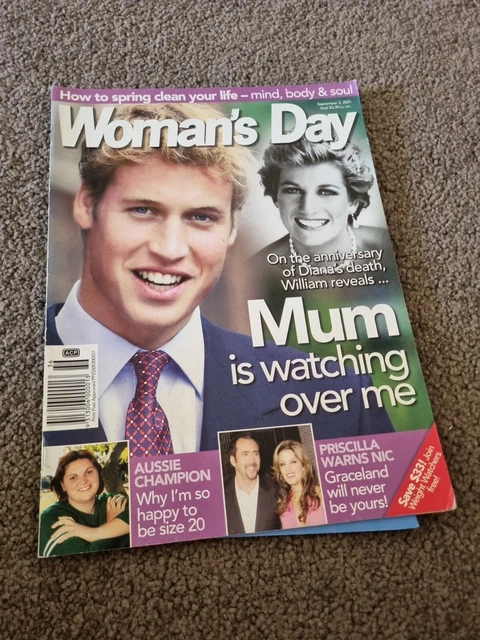 WOMAN'S DAY MAGAZINE September 2001-Elle Macpherson-Russell Crowe $30. ...