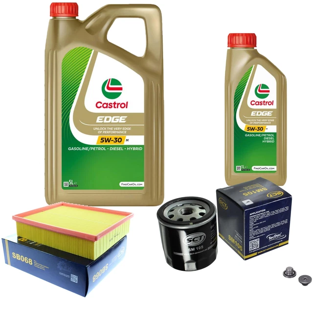 SCT CONTROLLO SET 6L castrol edge M. 5W-30 per Opel Frontera A 5 MWL4 ...