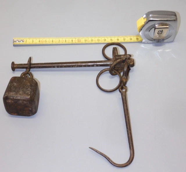 -JOLI PETIT PESON Fer forgé XVIIIe force 5 Kg? Collection OUTIL ANCIEN ...