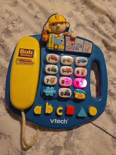 VTECH BOB THE Builder Telephone Interactive Talking Lights Memory. New ...