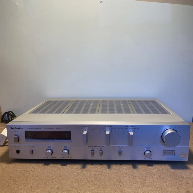 TECHNICS SU-V3 STEREO Integrated DC Amplifier Hi-Fi Silver Amp 80s ...