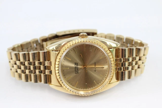 CITRON GOLD TONE Jubilee Bracelet Watch Hand-Wind Working £16.90 ...
