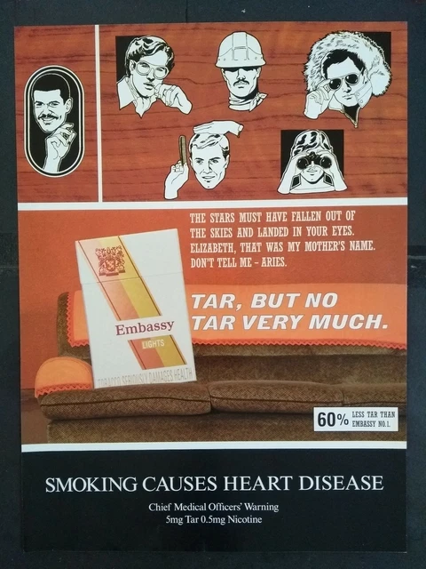 EMBASSY LIGHTS CIGARETTES - 1990's Magazine Advert #B5668 £4.99 ...