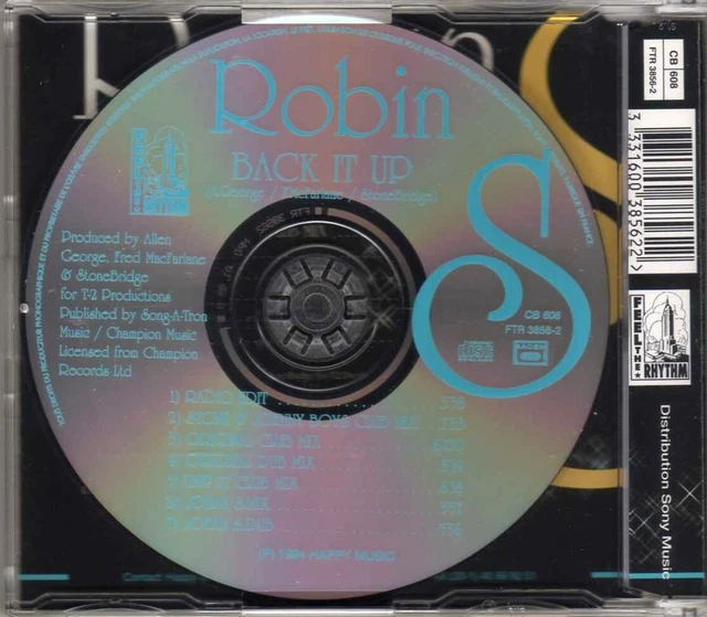 ROBIN S. - Back It Up - CDM - 1994 - House 7TR Feel The Rhythm France ...