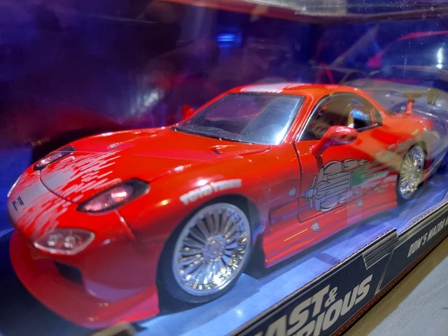 1:24 JADA TOYS Mazda RX7 Fast and Furious DOMS RED 1993 Mazda RX-7 FD3S ...