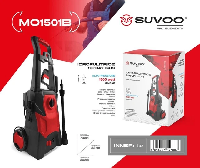 NETTOYEUR HAUTE PRESSION Pistolet 1500W 120 BAR Mo1501B HSB EUR 177,85 - PicClick FR