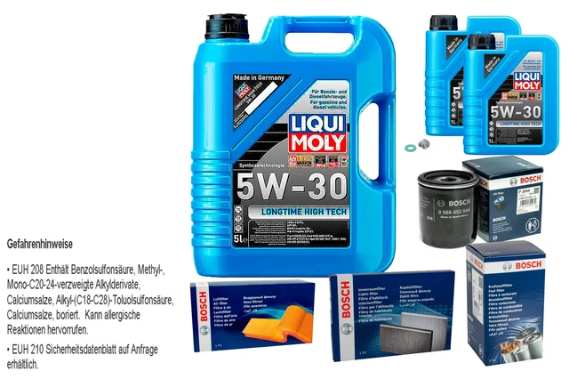 BOSCH INSPECTION SET 7 L Liqui Moly Haute Technologie De Longue Date 5W-30 pour EUR 185,30 ...