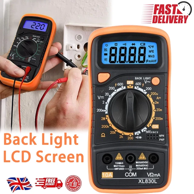 PROFESSIONAL DIGITAL MULTIMETER Voltmeter Ohmmeter Ammeter Multi Tester ...