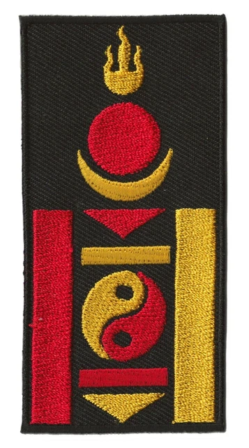 PATCH ÉCUSSON PATCHE Mongolie Bouddhisme symbole Mongol thermocollant ...